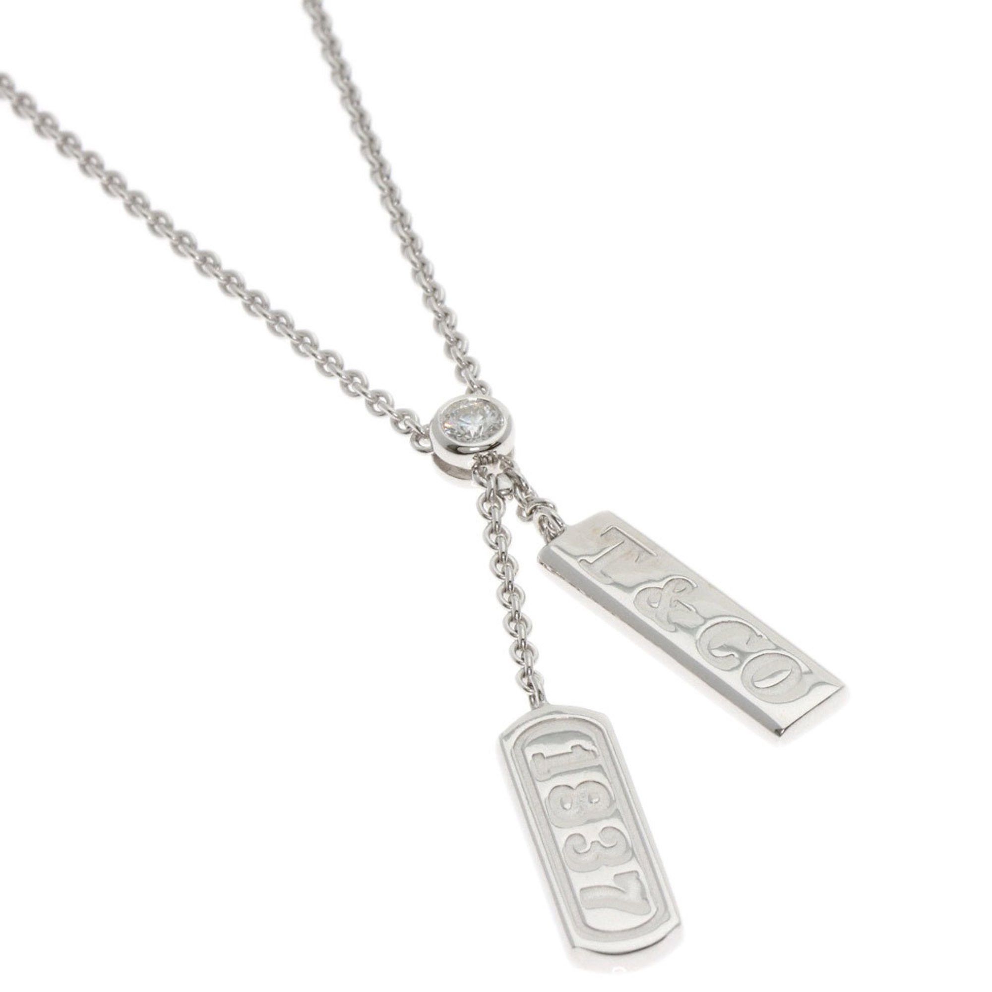 Tiffany & Co. Tiffany 1837 Bar Diamond Necklace in 18K White Gold for ...