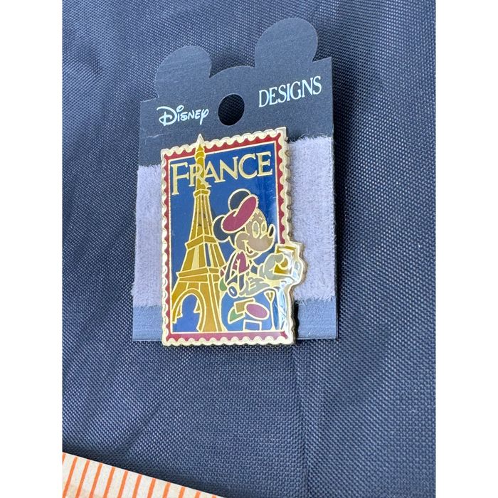 Disney Epcot 15th Anniversary Stamp Series Disney Pin France Mickey ...