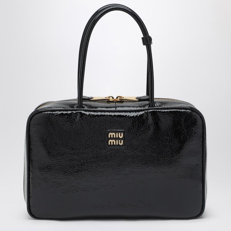 Miu Miu Miu Miu Black Beau Bag In Naplak Patent Leather | Grailed