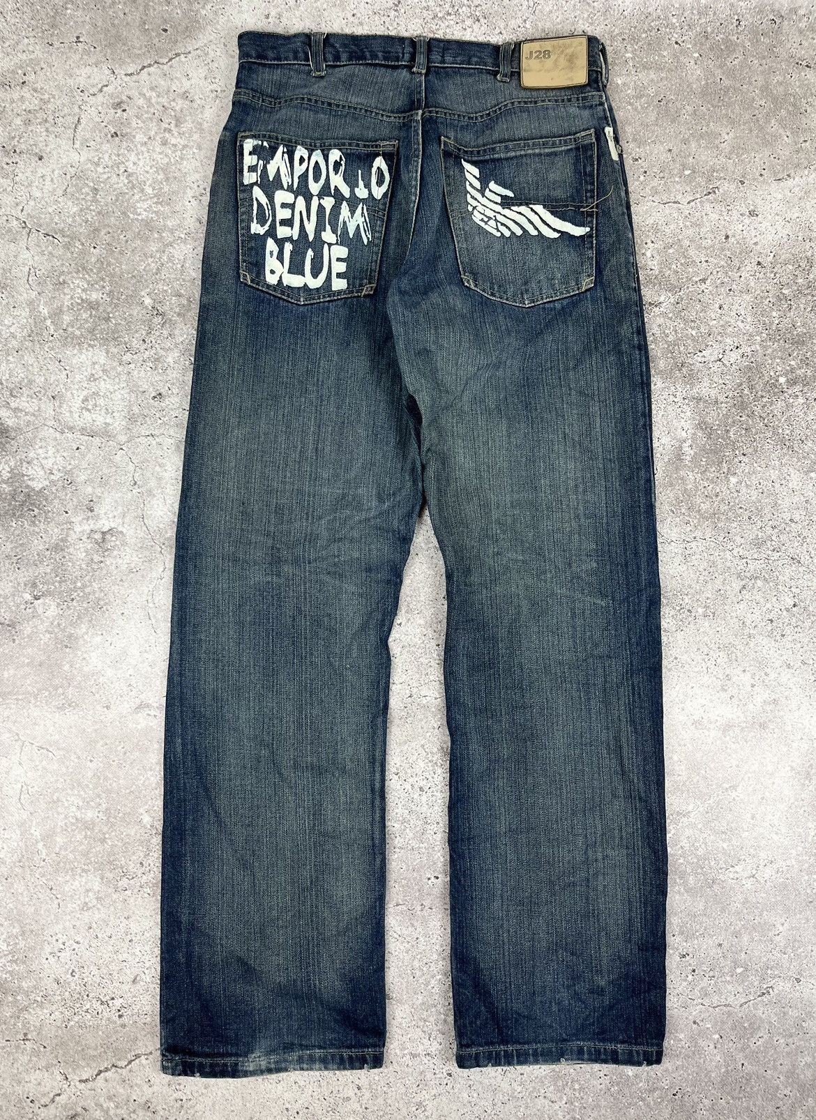 Vintage Emporio Armani Vintage 00s Flared Denim Pants | Grailed