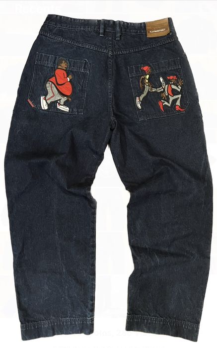 Vintage Vintage Fubu Fat Albert Embroidered Denim Jeans | Grailed