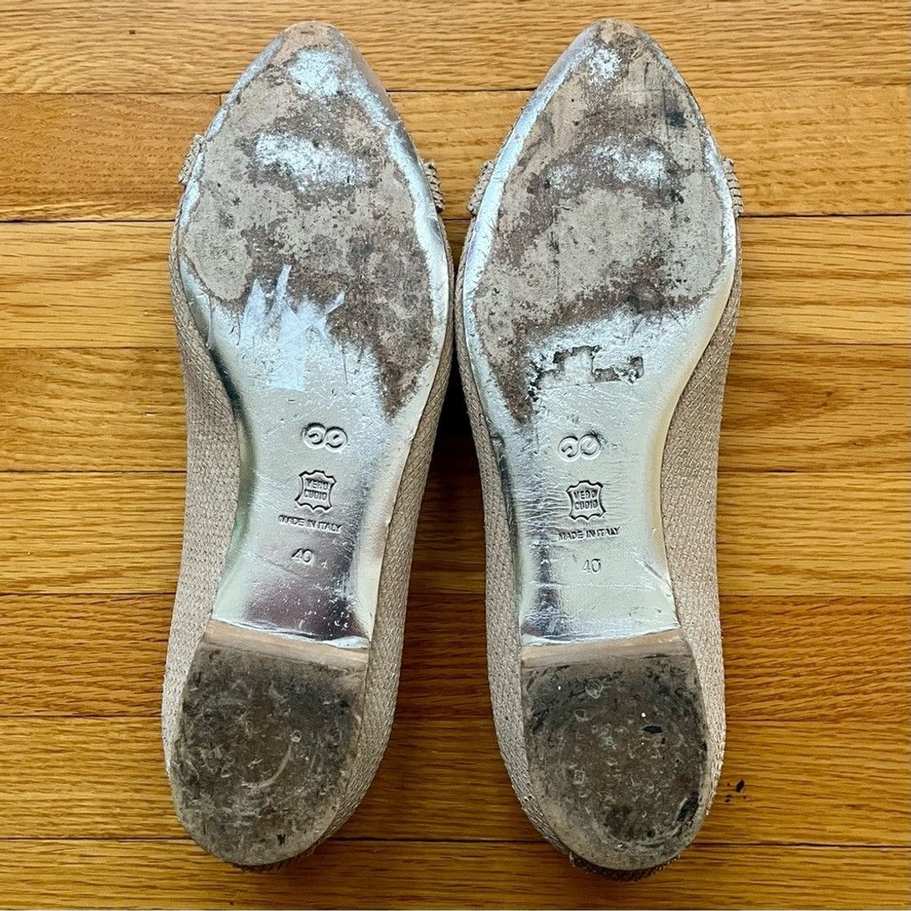 Escada ESCADA Sport Scale Textured Pointy Flats with Metal Logo | Grailed