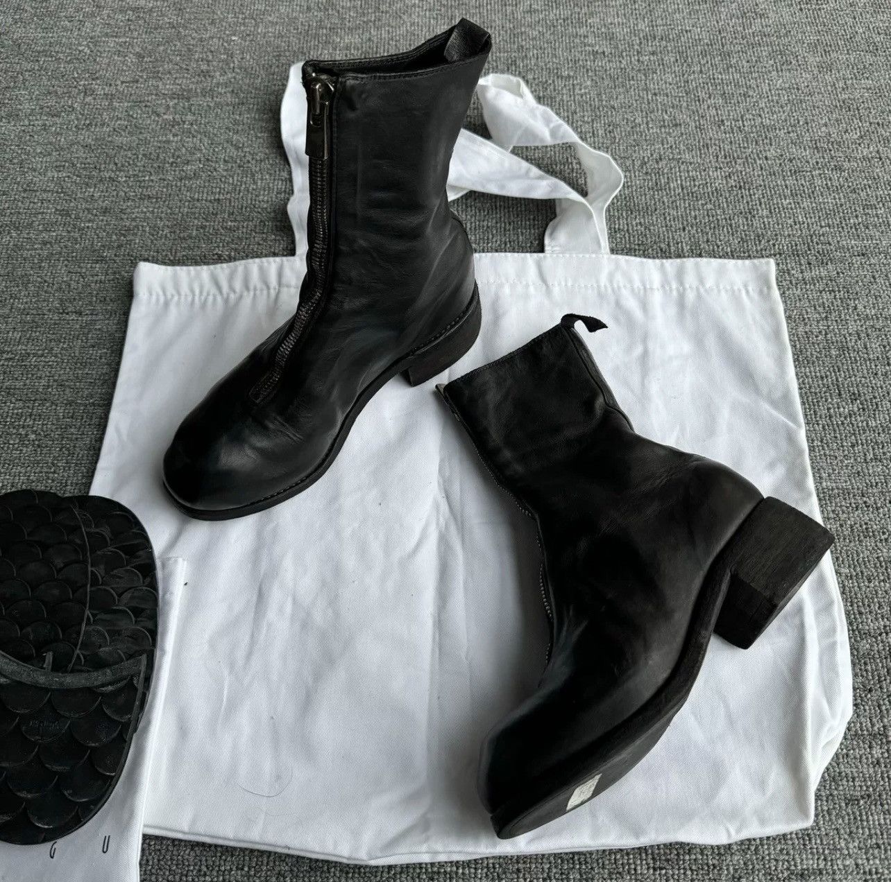 Guidi Guidi PL2 Black Horse Leather Front Zip Boots | Grailed