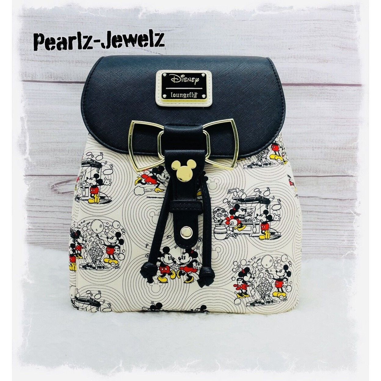 Disney Loungefly Disney Mickey & Minnie Mouse Bow Hardware Mini Bac ...