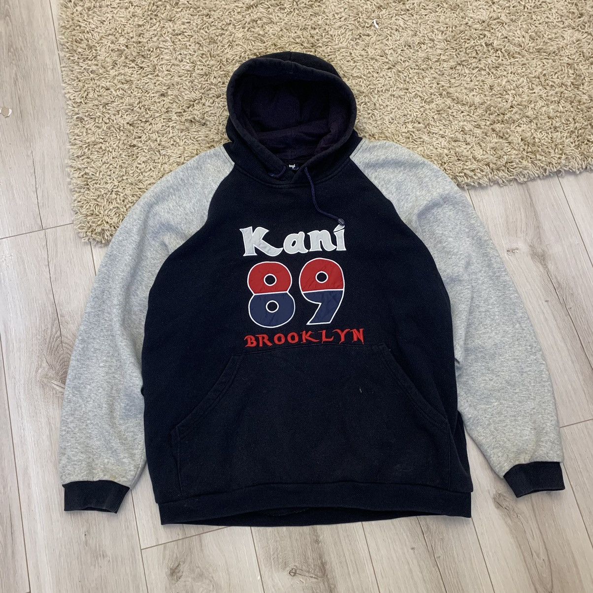 Vintage XXL Vintage Karl Kani Black Big Logo Rap Hoodie Y2K | Grailed