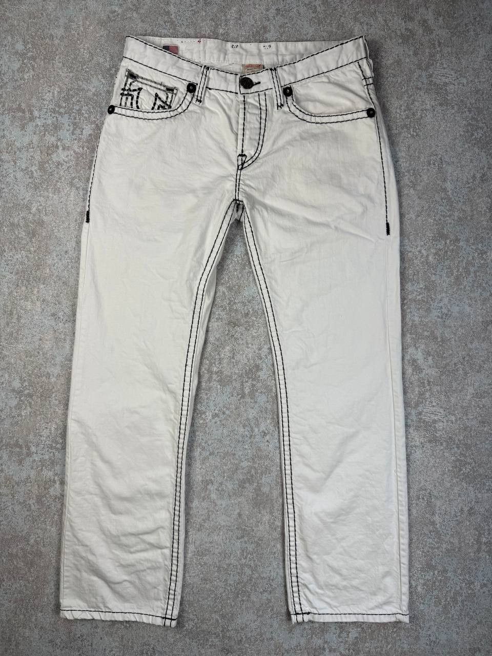 Streetwear × True Religion True Religion Sematary Style White Jeans ...