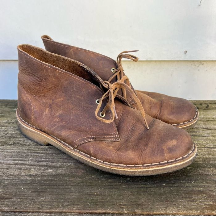 Clarks Clarks Desert Boot Brown Leather Chukka Shoes Crepe Sole | Grailed