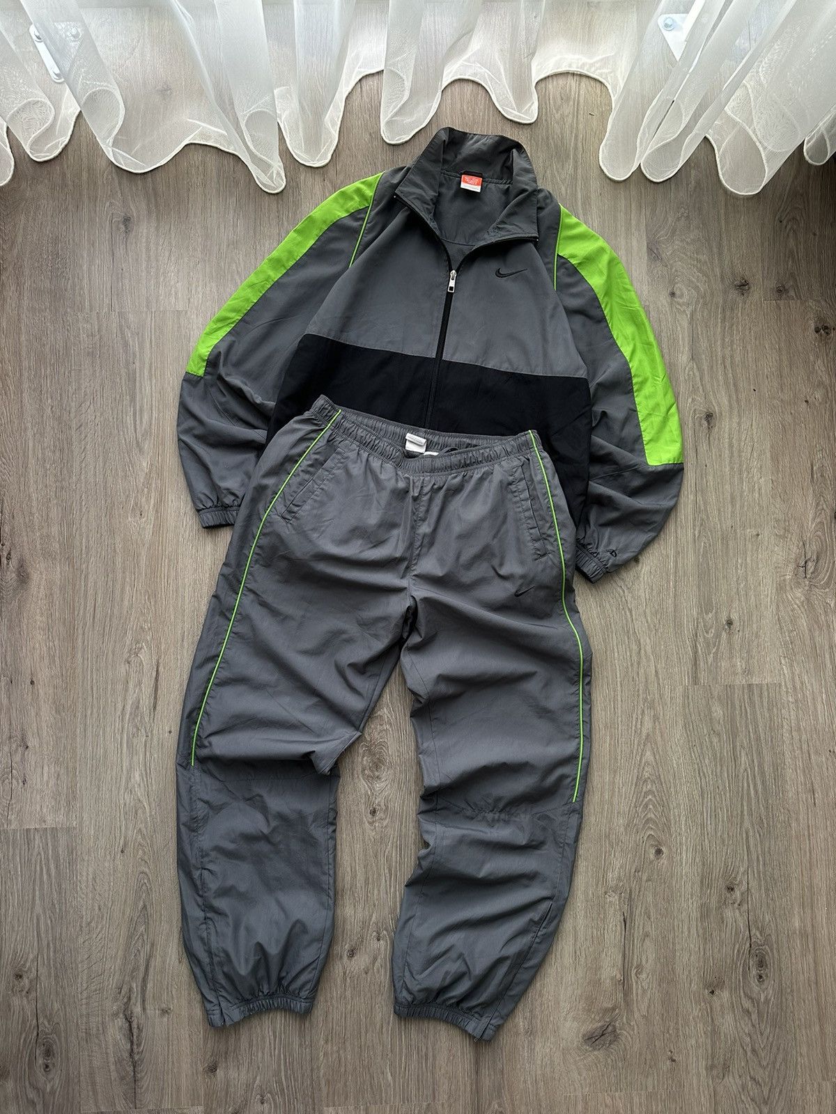 Nike × Nike ACG × Vintage Vintage Nike Navy Grey Drill Tracksuit | Grailed
