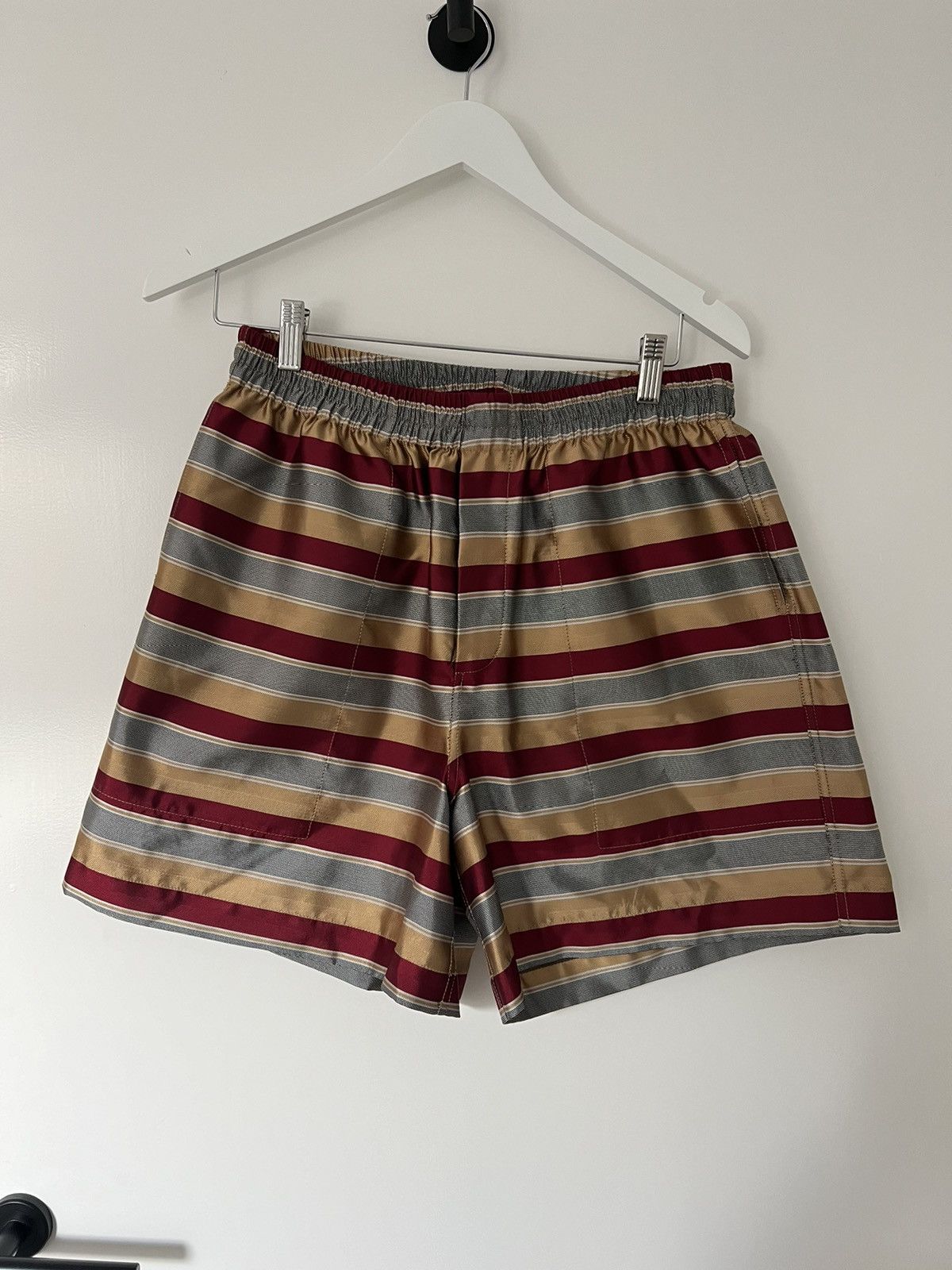 Bode Striped satin shorts | Grailed