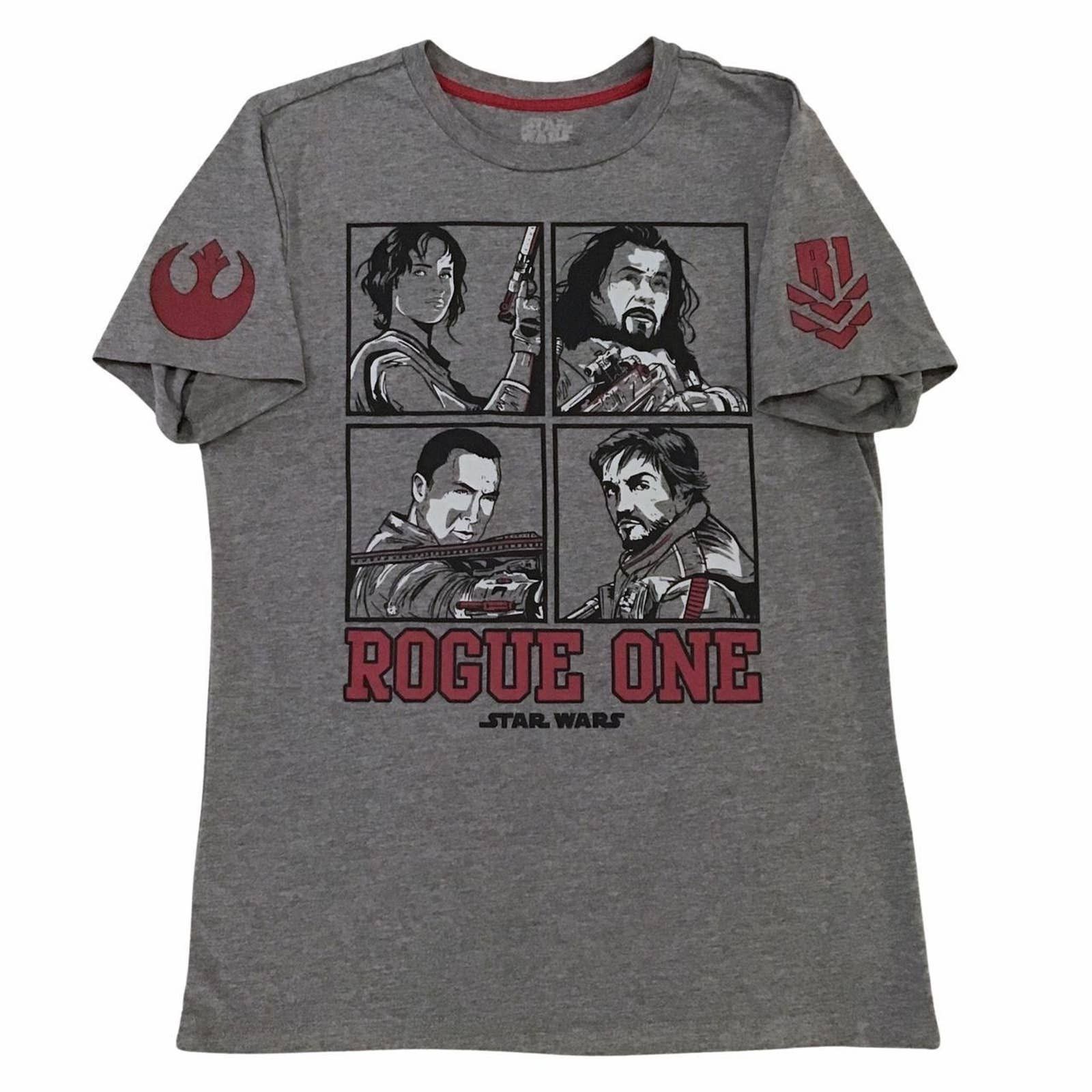 Star Wars Star Wars Rogue One Shirt Jyn Galen Erso Cassian Andor Grey ...