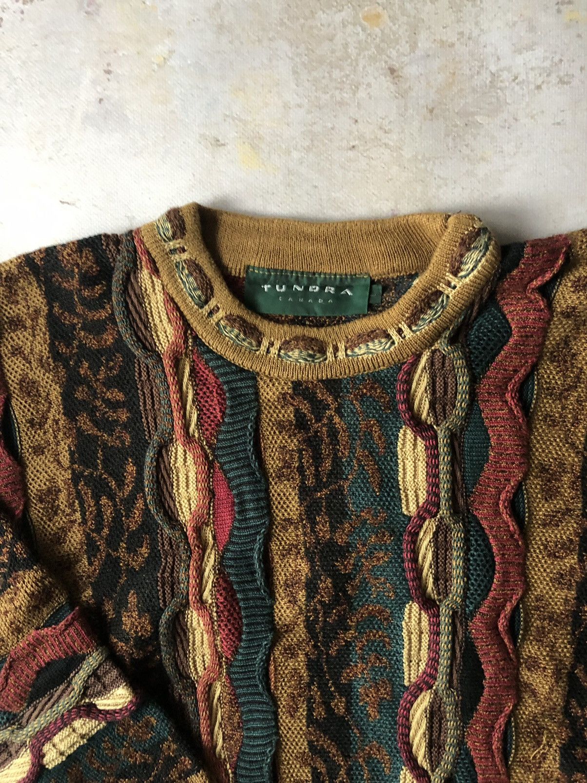 Coloured Cable Knit Sweater × Coogi × Tundra Vintage Cable Sweater ...