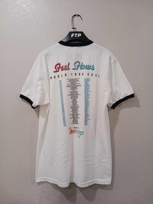 Tour Tee The Beach Boys 2021 "Feel Flows" World Tour Ringer Tee Shirt | Grailed