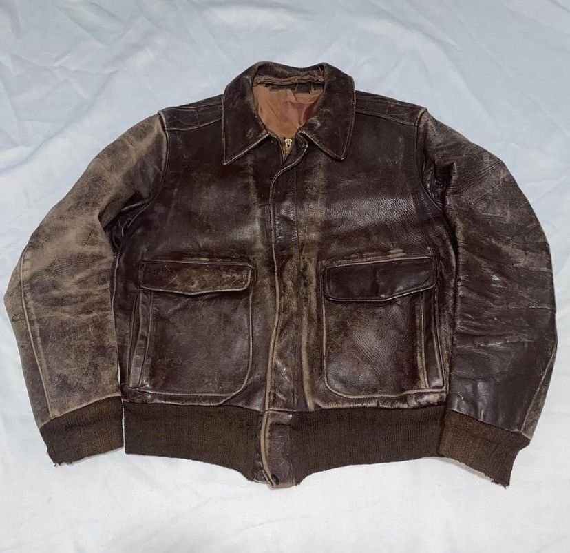 Vintage Vintage 1940’s Horsehide Leather Bomber Aviator Jacket | Grailed