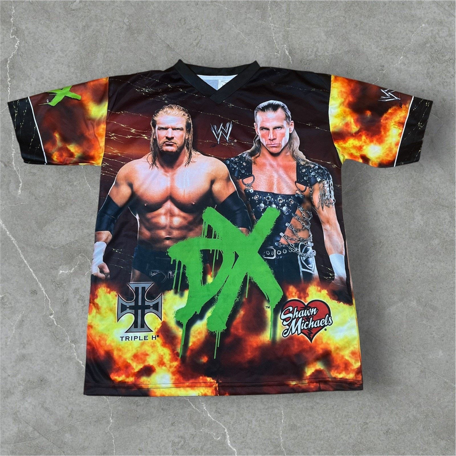 Wwe WWE DX Shawn Michaels Triple H AOP Jersey Shirt VTG Y2K 2007 | Grailed