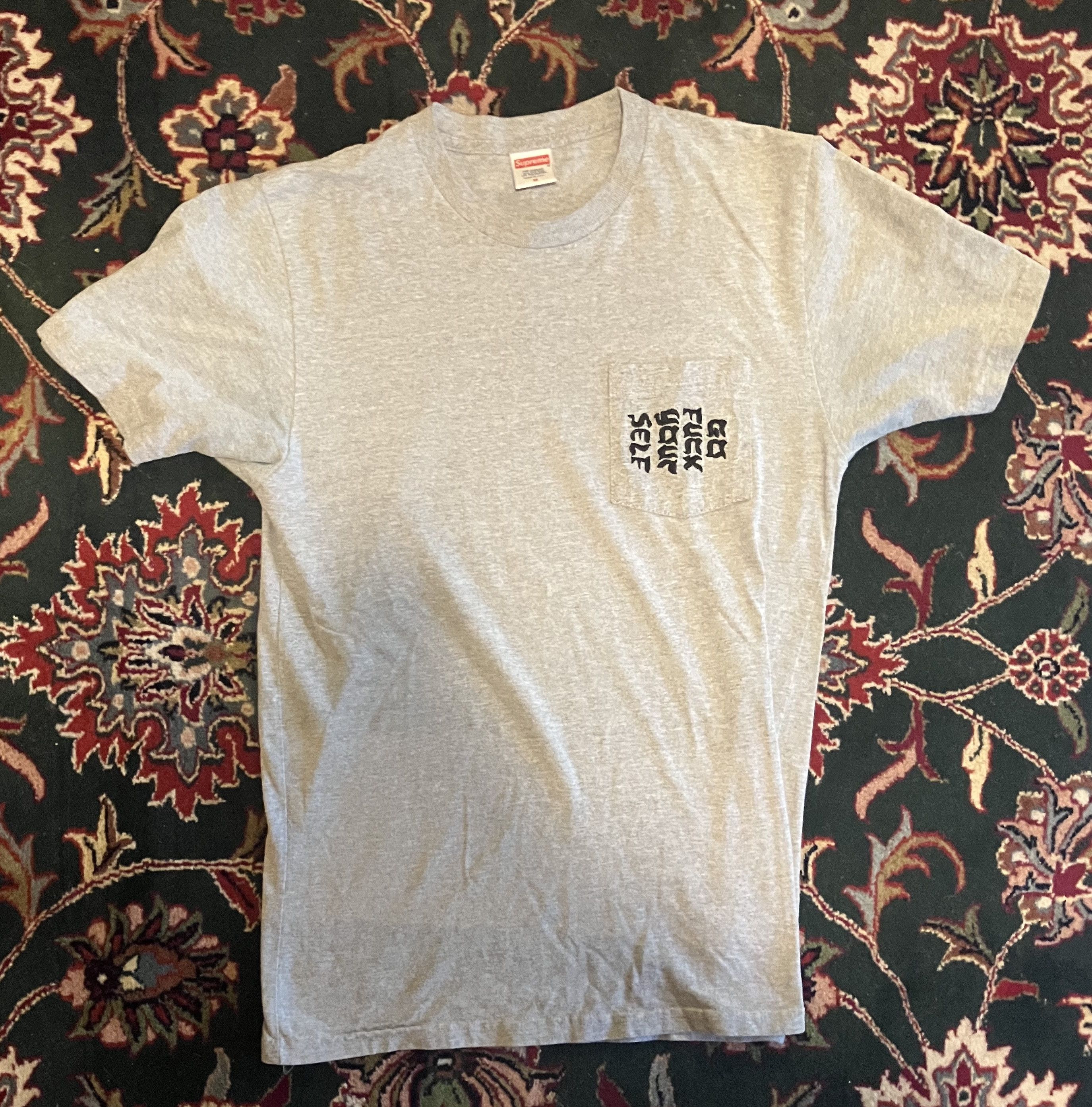 Supreme Supreme Go Fuck Yourself Pocket Tee Grey | Grailed