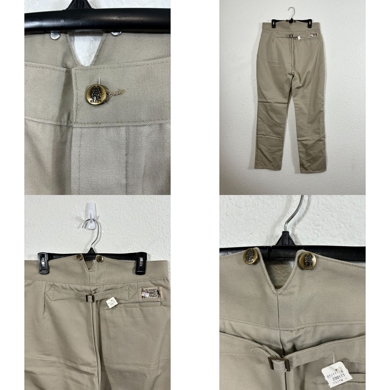 Vintage Classic Old West Styles Frontier Pants Mens 36x33 Cotton Cinch ...