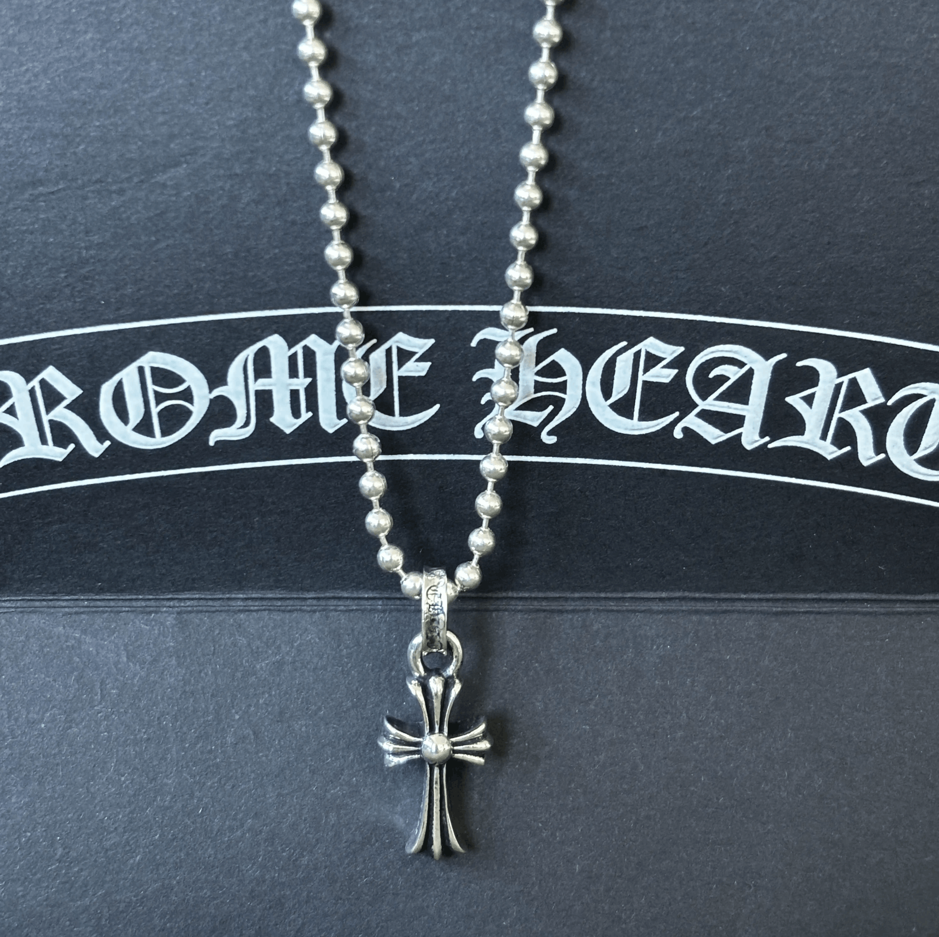 Chrome Hearts Chrome Hearts Baby Fat Cross Charm With Ball Chain | Grailed