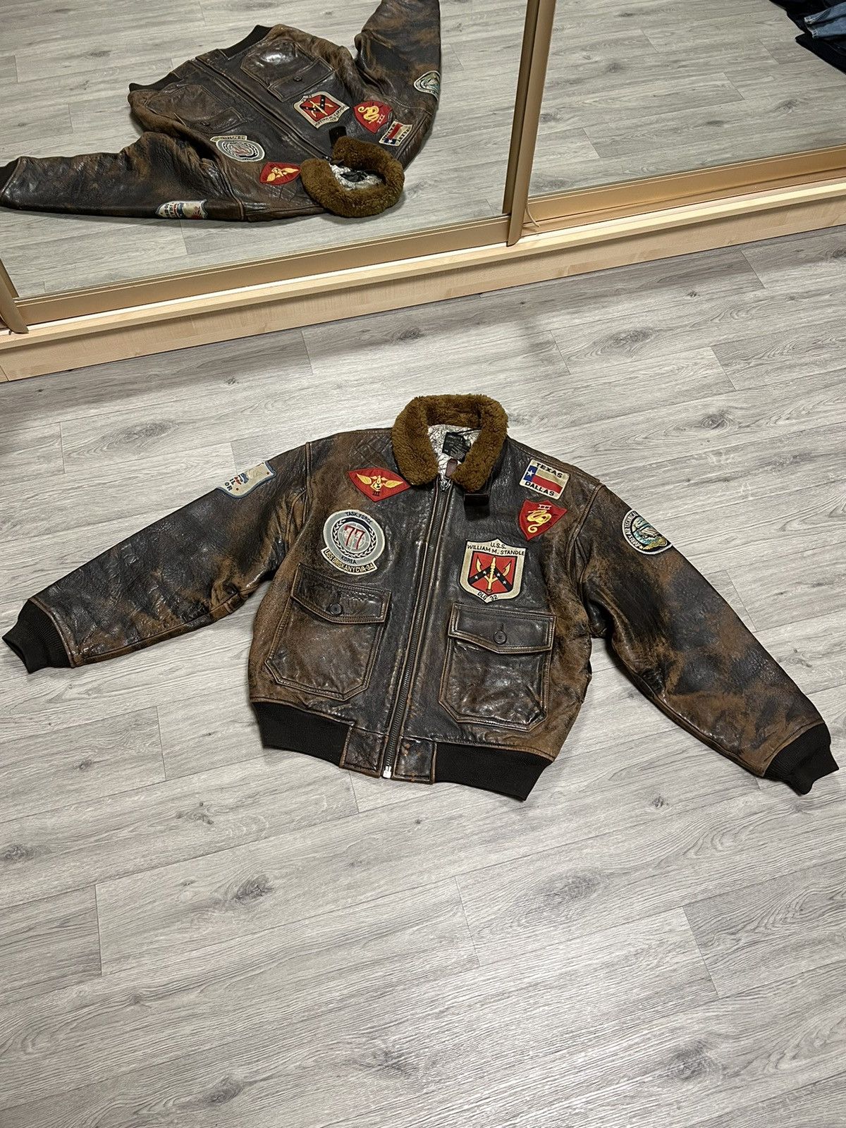 Vintage Avirex Top Gun type G-1 leather bomber jacket US Navy 90 | Grailed