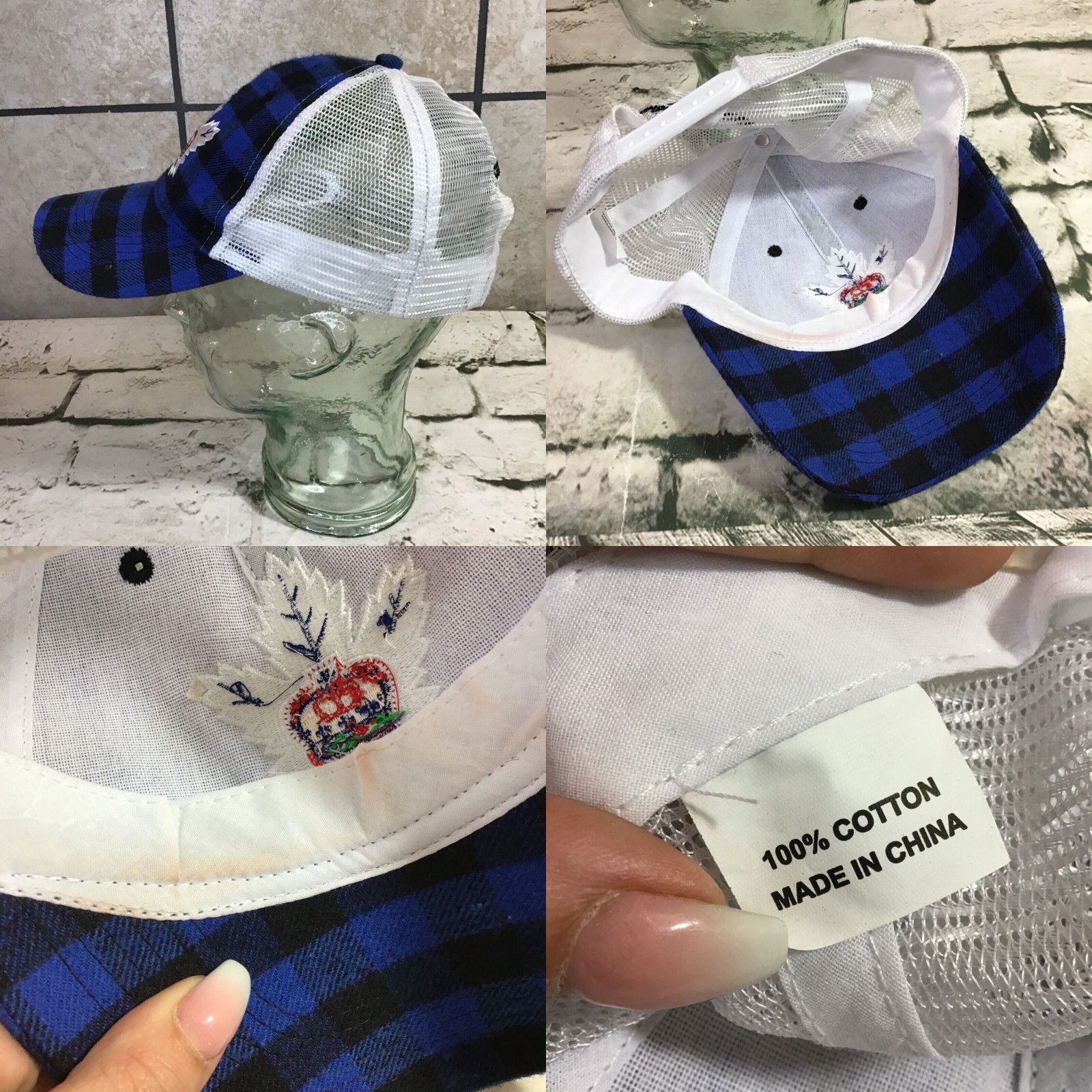 Bally Complete Country Ball Cap Hat Blue Plaid Vented Snapback | Grailed