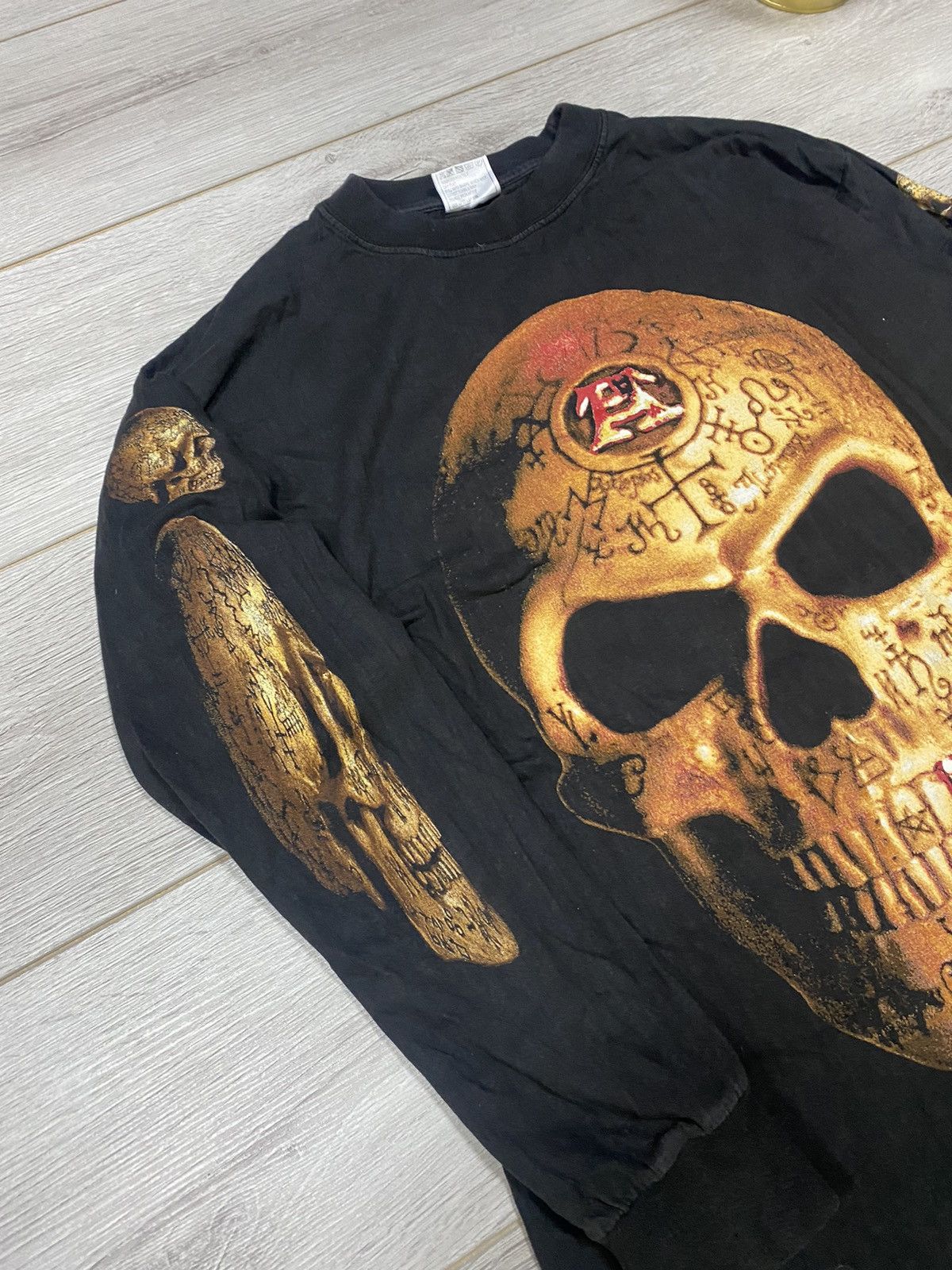 Vintage Vintage 90s Alchemy Gothic Skull Omega Sun Faded longsleeve ...