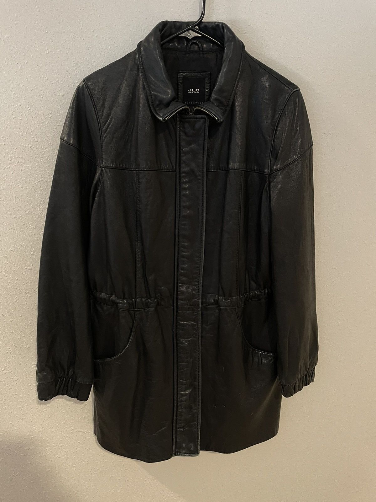 20471120 × Designer × Leather Jacket Opium Black Trench Leather Jacket ...