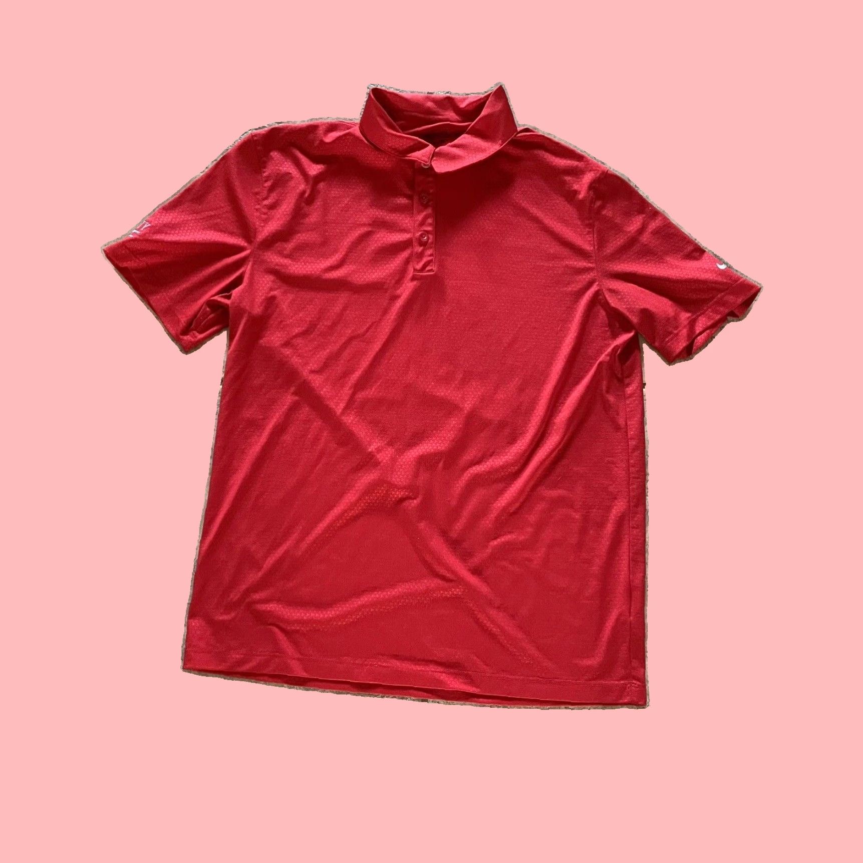 Nike Premium Red Golf Polo Shirt for Men with Dri-Fit Technology in ...