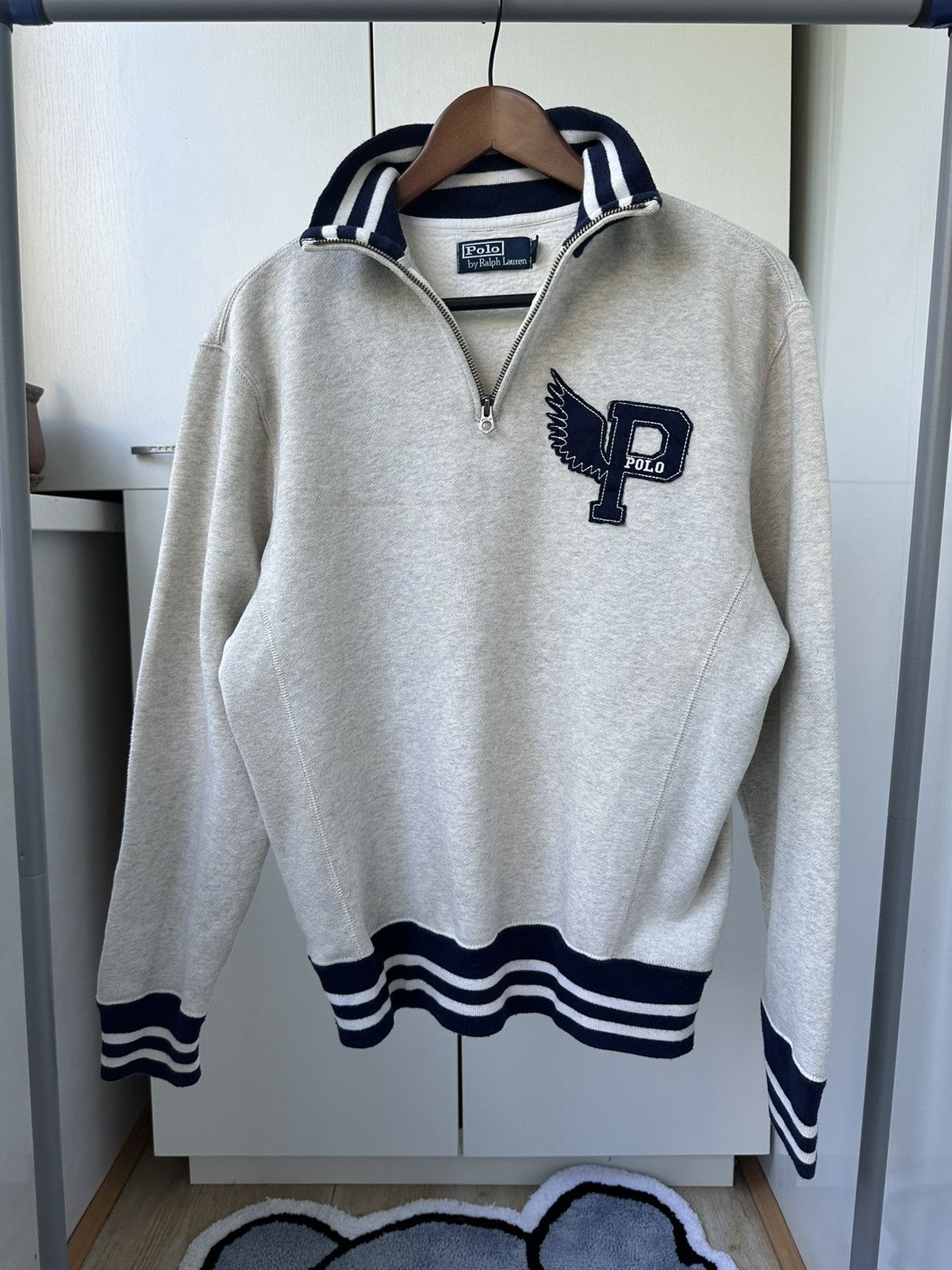Polo Ralph Lauren Rare 1992 OG BIG P WING Hoodie polo stadium sport ...