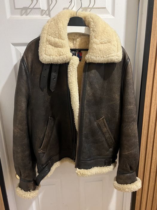 Schott B-3 bomber shearling jacket | Grailed
