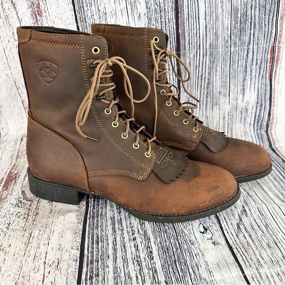 Ariat Ariat Men’s Heritage Lacer Brown Leather Boots | Grailed