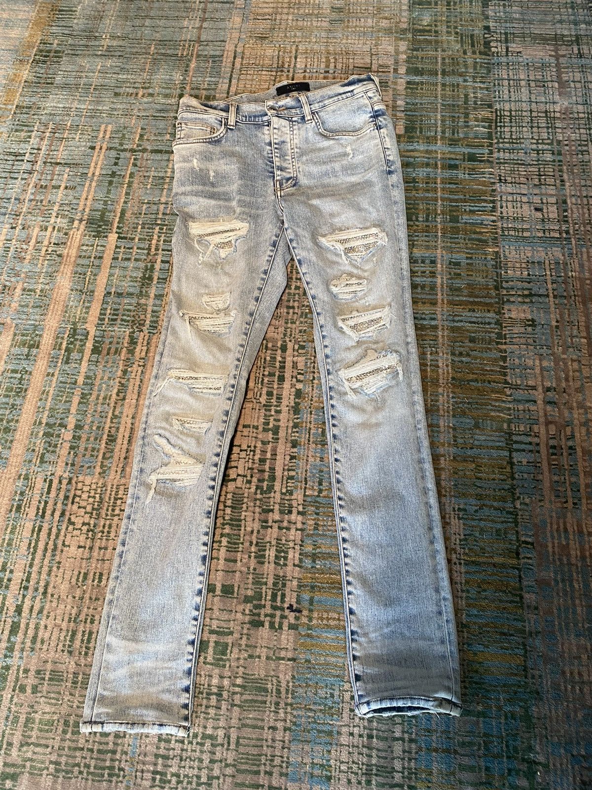 Amiri Amiri Swarovski Crystal set skinny Jean | Grailed