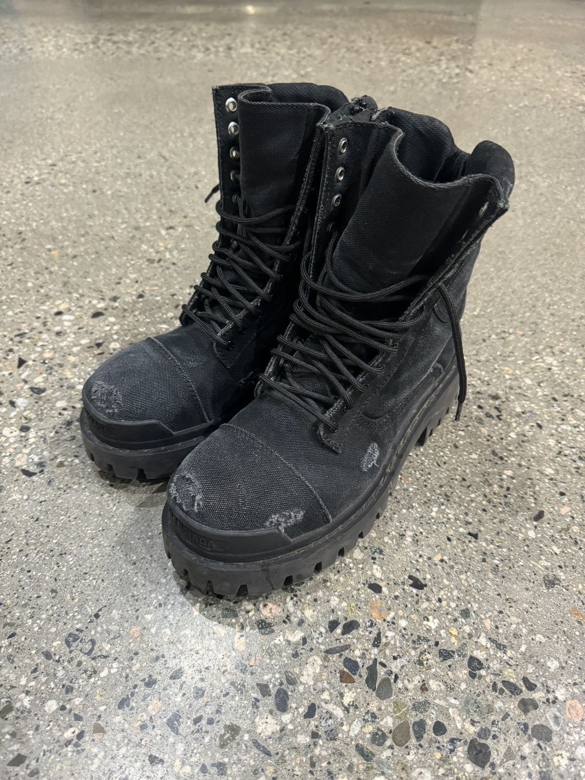 Balenciaga Balenciaga Distressed Strike Boot | Grailed