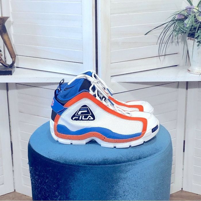 Fila Fila Men Grant Hill 2 90s retro white orange blue basketball | Grailed