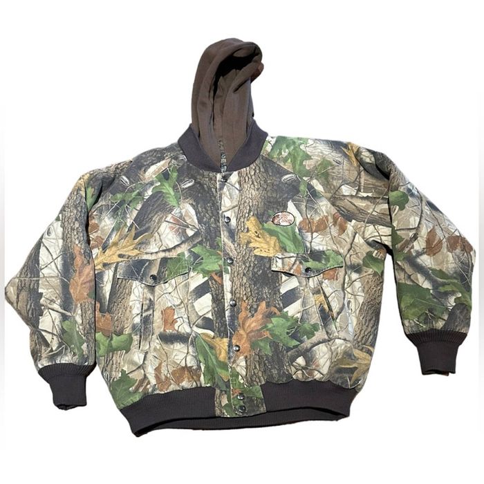 Bass Pro Shops Bass Pro Shop Mens XL Camo Jacket Hood Quilted Interior ...