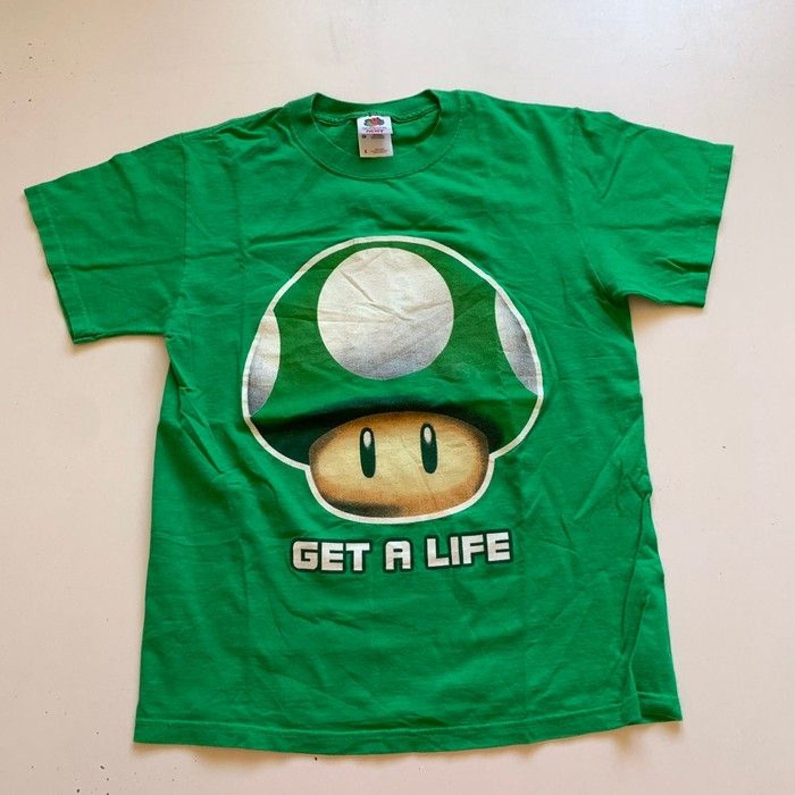 Vintage Vintage 2000s Super Mario Get A Life Mushroom T Shirt Rare ...