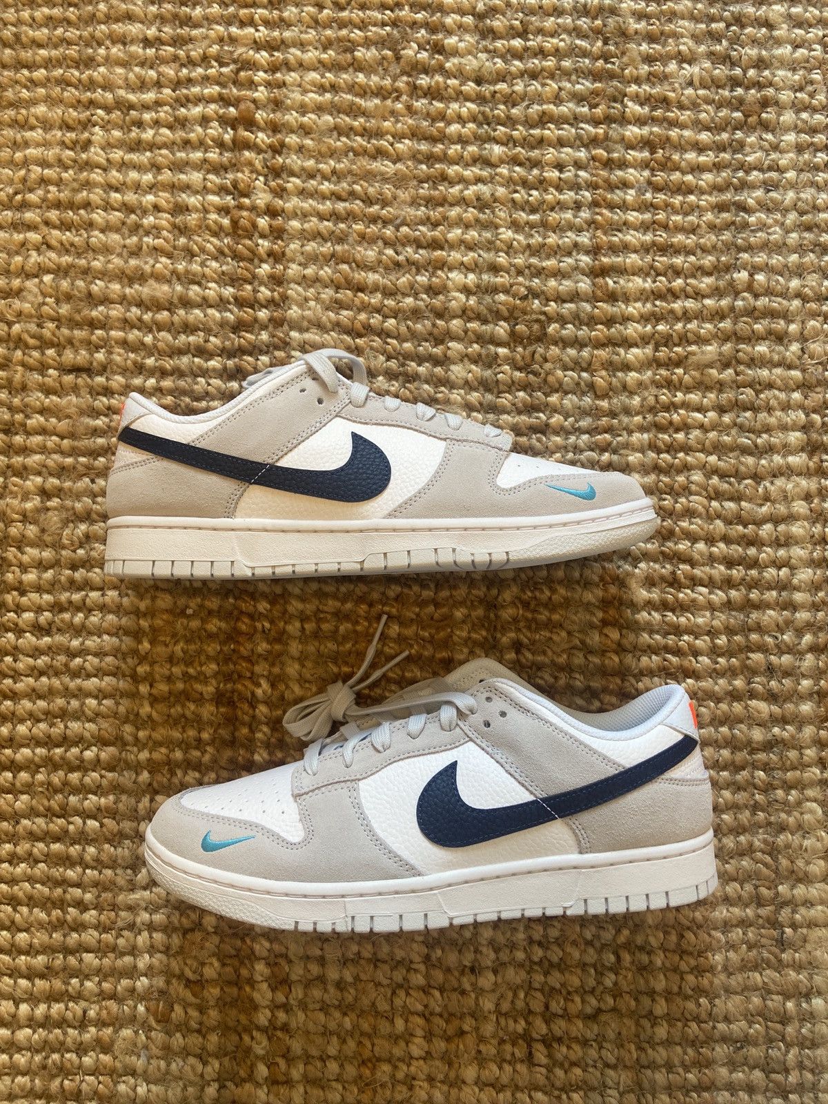 Nike Nike dunk low grey/navy | Grailed