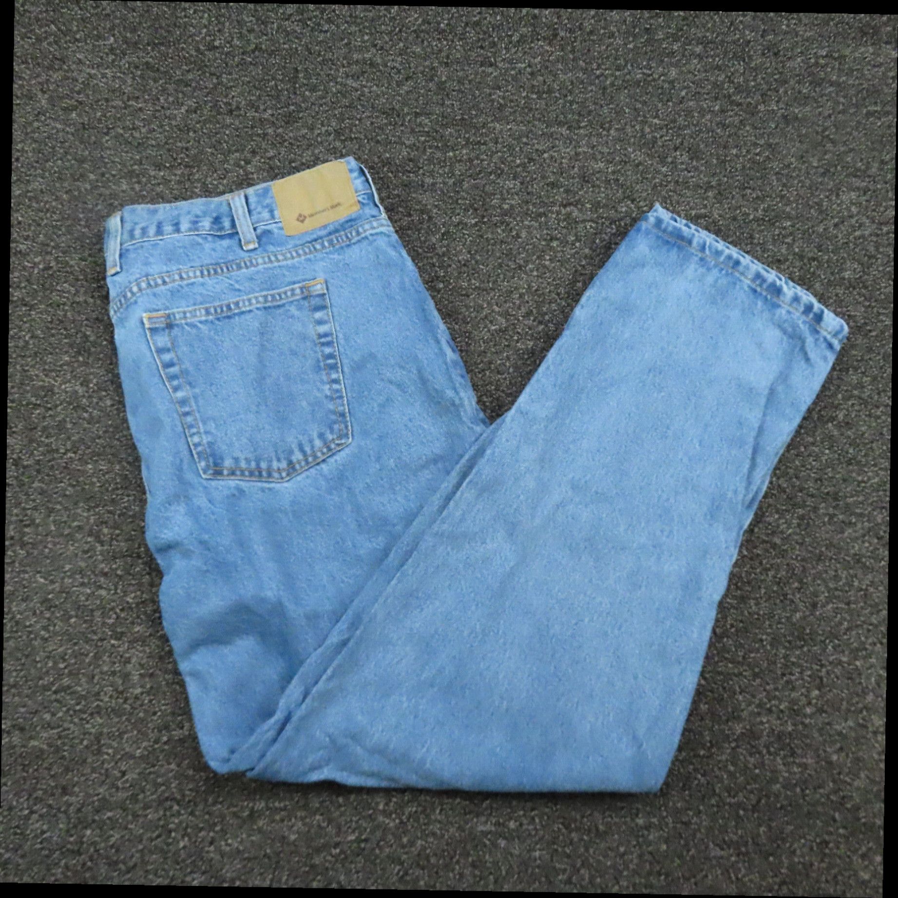 Vintage Premium Blue Denim Mens Straight Cut Regular Fit Adult Jeans by ...