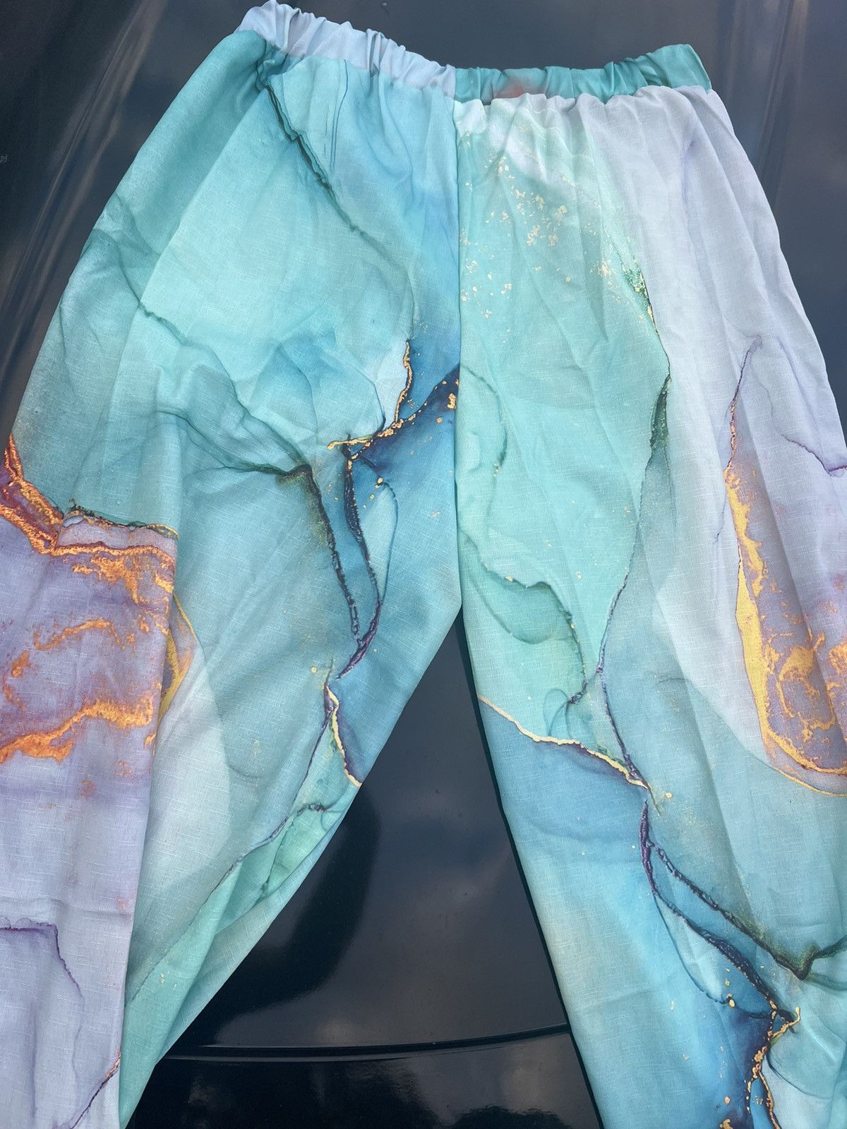 Streetwear × Vintage Vtg marble clam baggy pants | Grailed