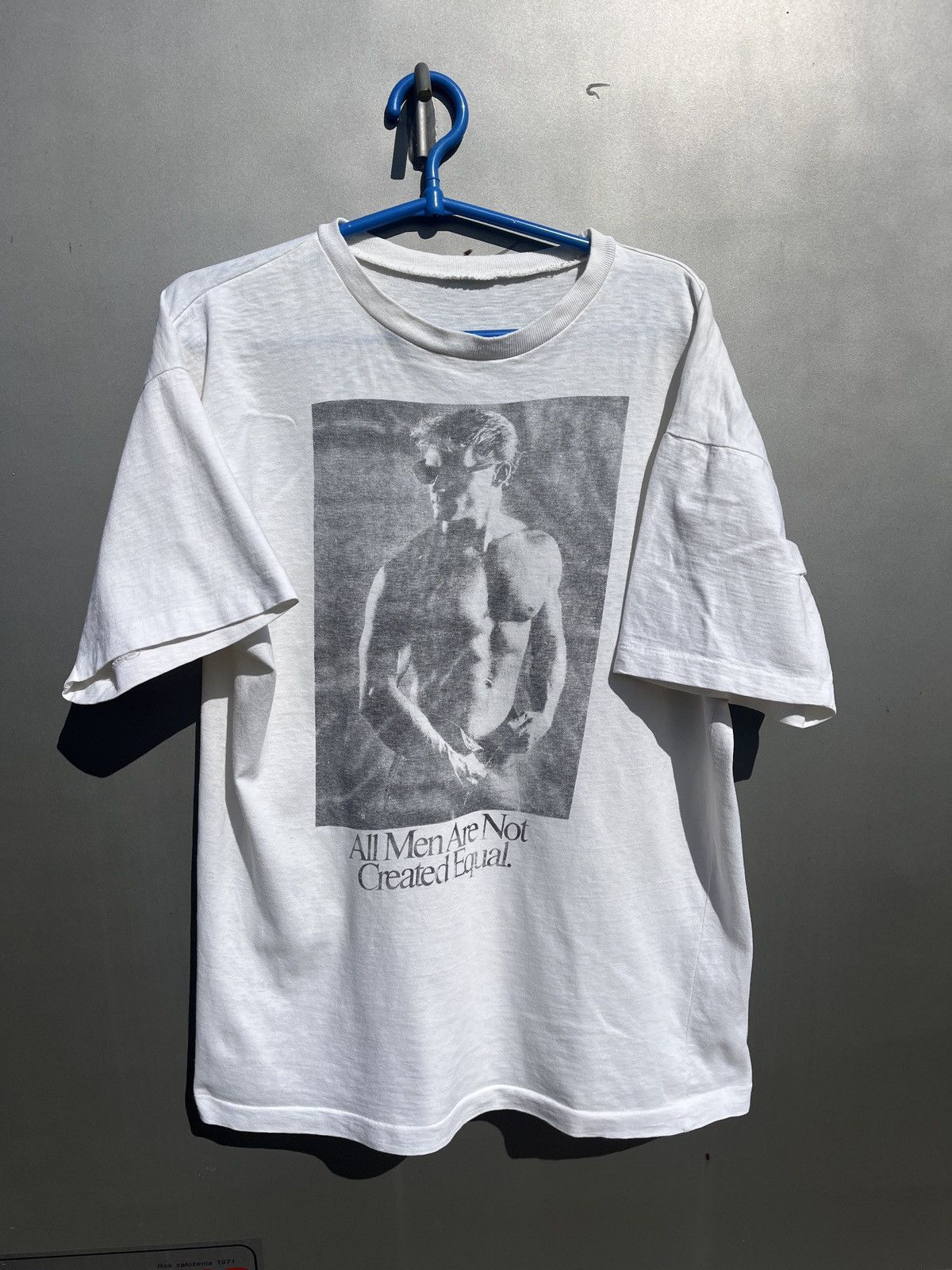 Vintage Vintage 90s Bodybuilder Arnold All Men Not Equal Faded | Grailed