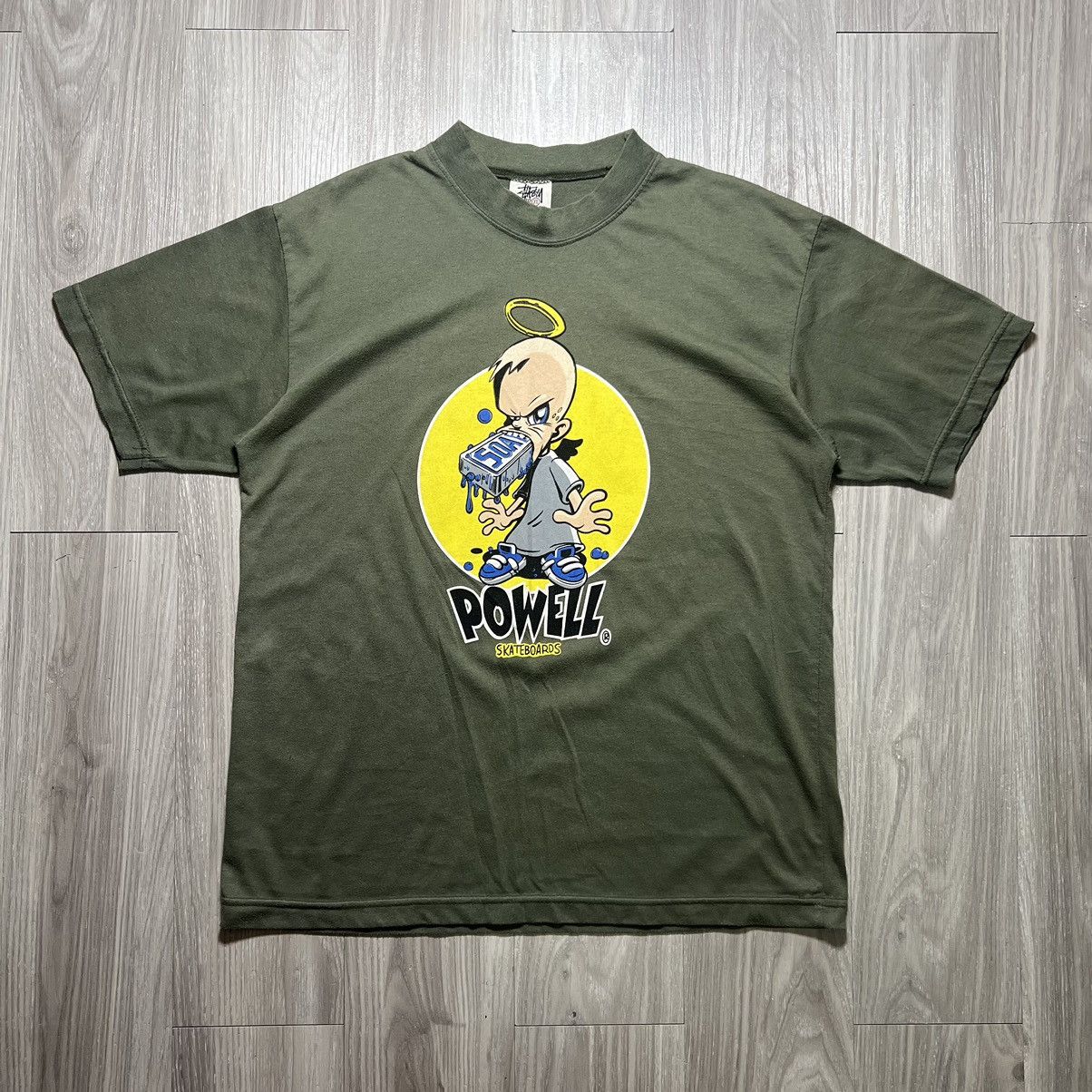 Powell Peralta × Stussy Vintage Stussy x Powell Peralta Angel Boy Tee ...