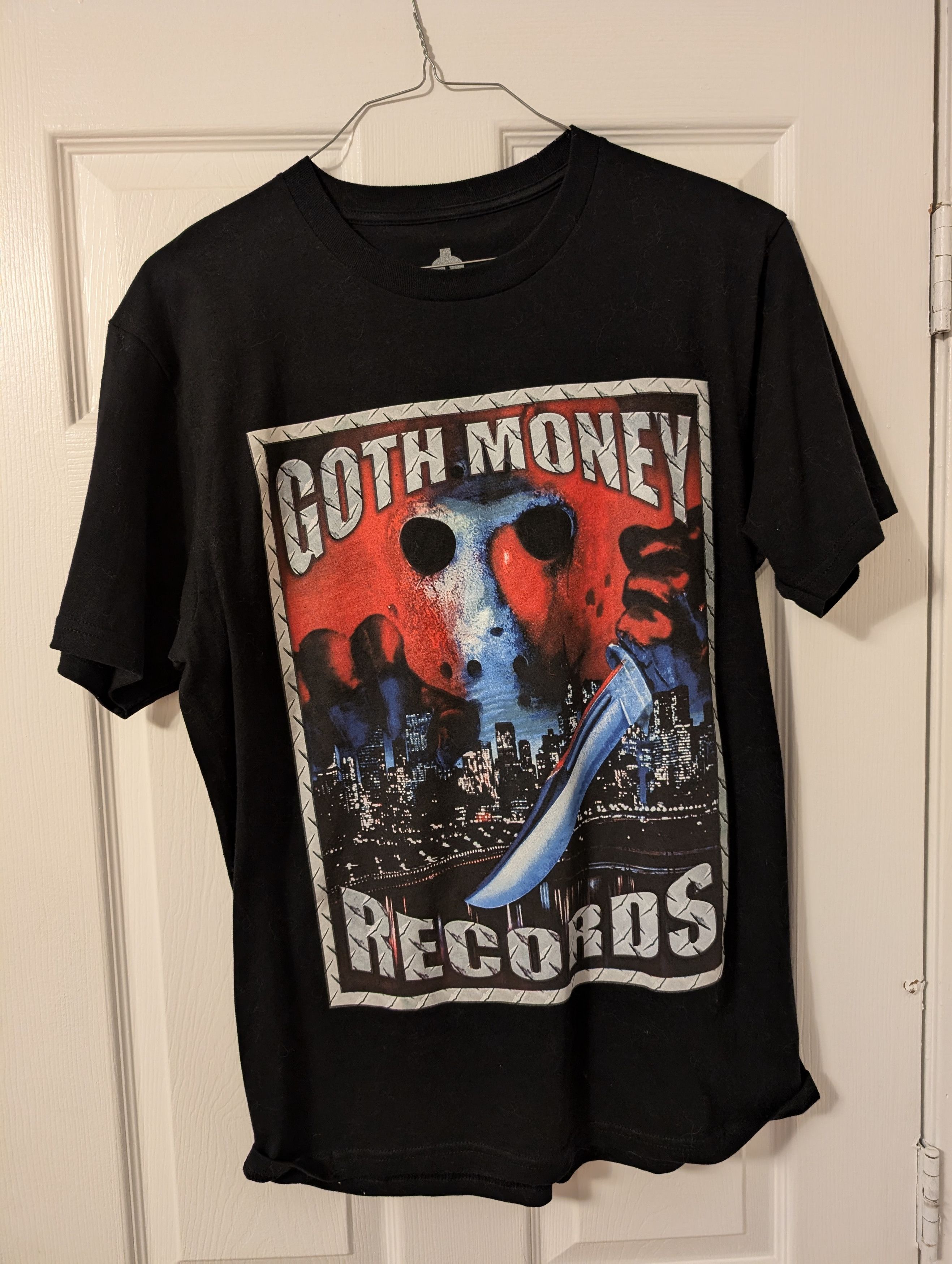 Goth Money × Streetwear Goth Money Records Jason Logo Tee | Grailed