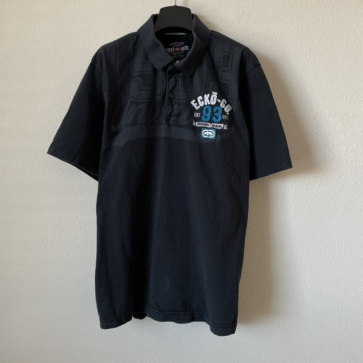 Ecko Unltd. × Vintage Vintage Ecko Unltd Black Polo | Grailed