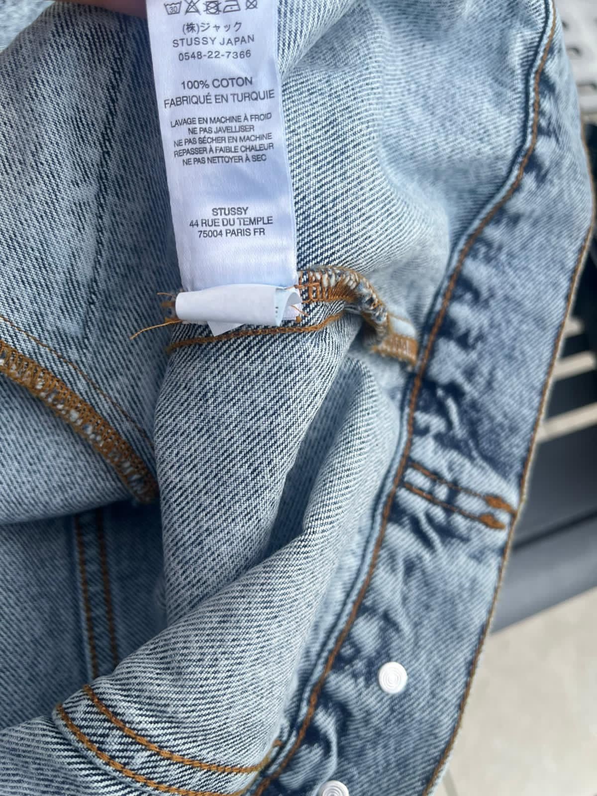 Dries Van Noten Stencil Denim Jacket in Light Blue | Grailed