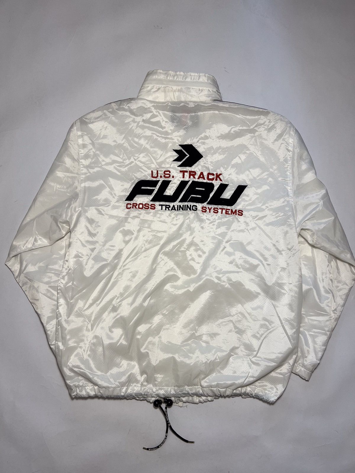 Fubu × Streetwear × Vintage Vintage Fubu Track big central logo jacket | Grailed