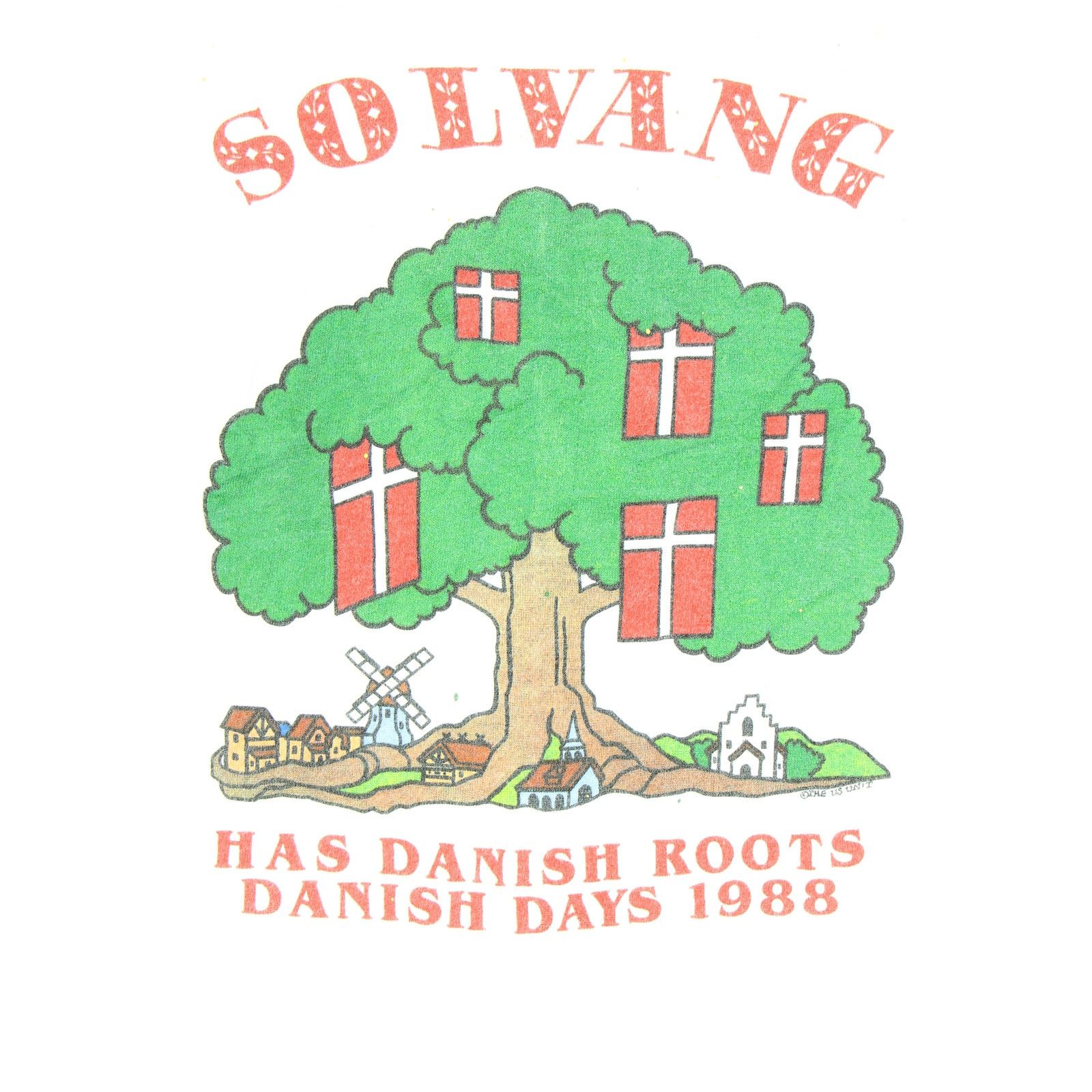 Vintage 80s Vintage Solvang Danish 1988 Tourist Tee Shirt | Grailed