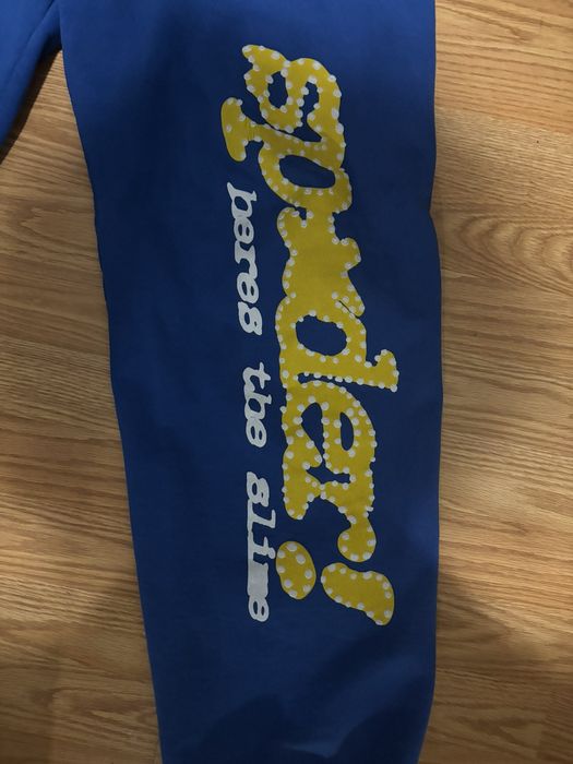 Spider Worldwide Sp5der TC Blue Sweats | Grailed