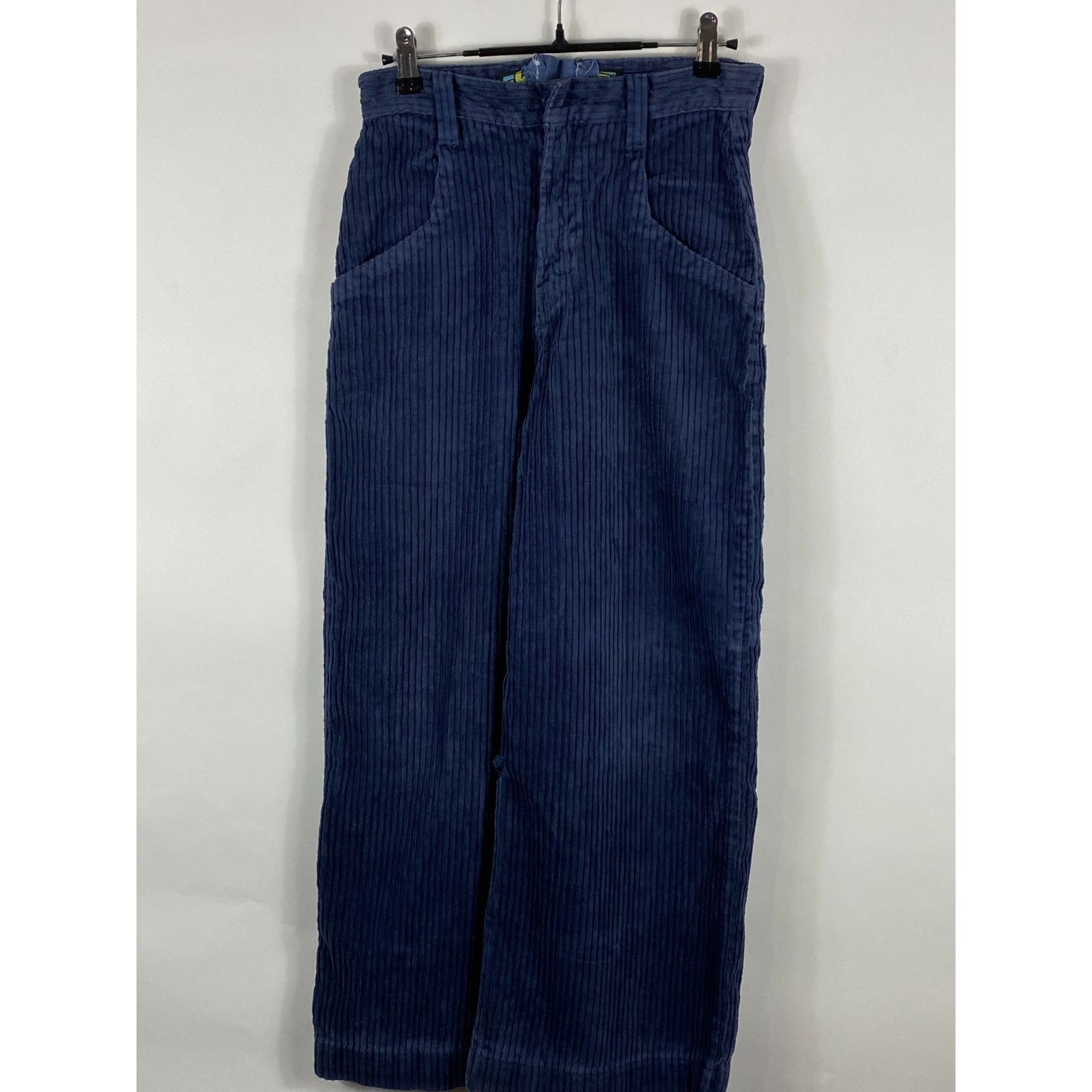 Jnco VNTG JNCO Embroidery Corduroy Baggy Wide Leg Pants Navy Wome | Grailed