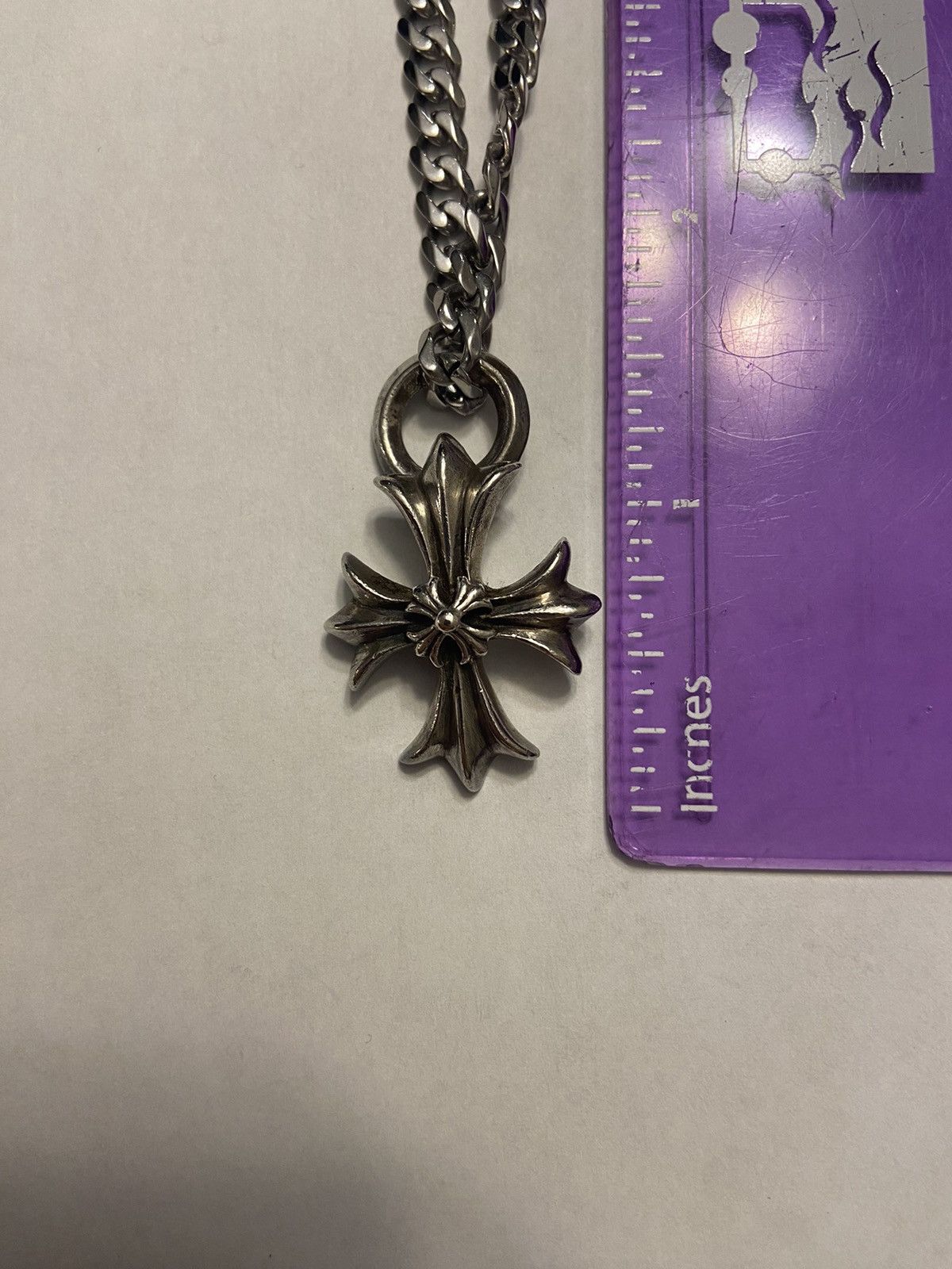 Chrome Hearts Chrome Hearts Double Cross Plus Pendant Cuban Chain ...