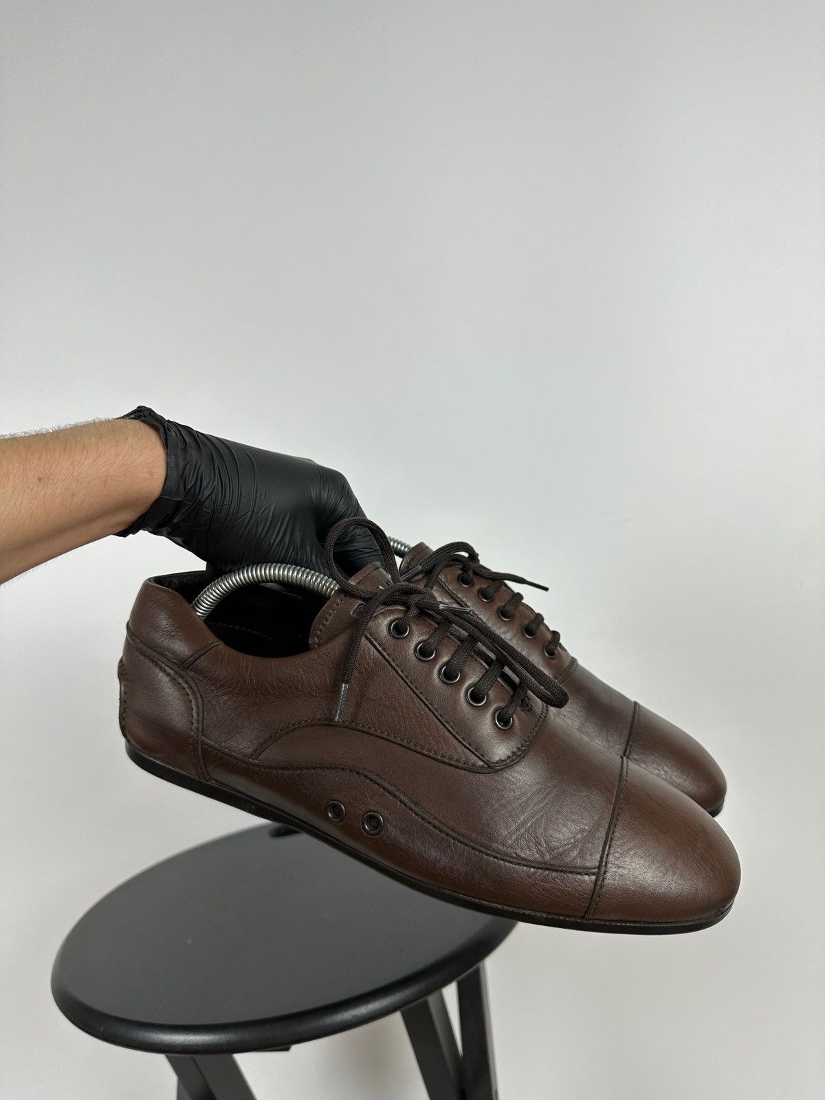 Car Shoe × Prada Prada Brown Leather Driving Car Shoes | Grailed