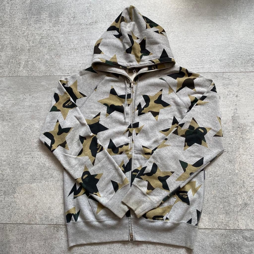 Bape A Bathing Ape BAPE 1st Camo Sta Pattern Full Zip Hoodie | Grailed