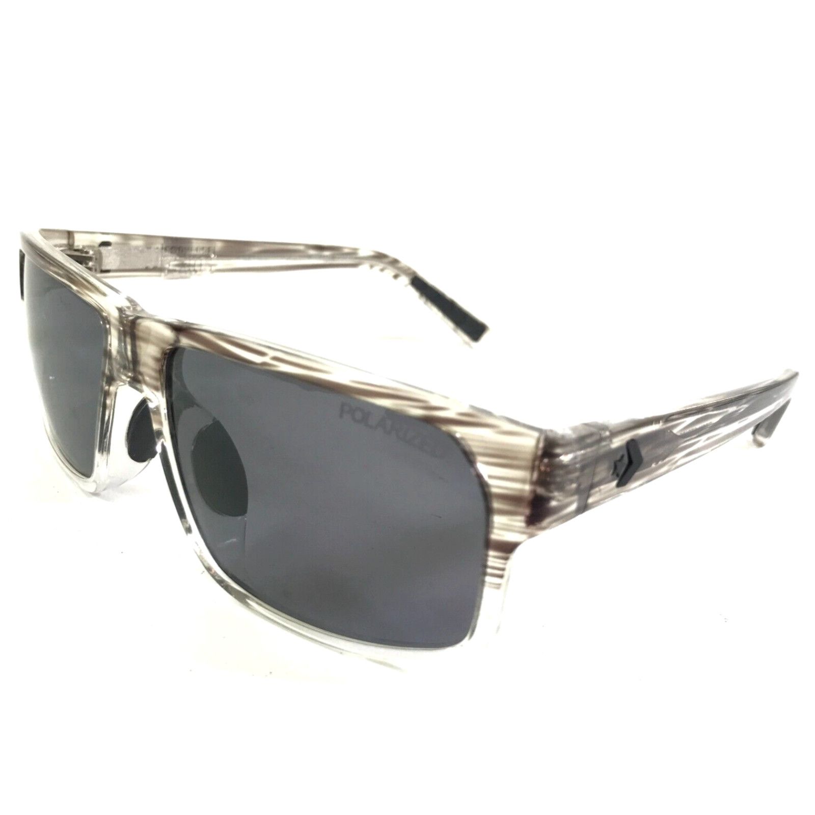 Converse Converse Sunglasses Star Chevron R001 Grey Stripe Frames Black Polarized Lenses Grailed